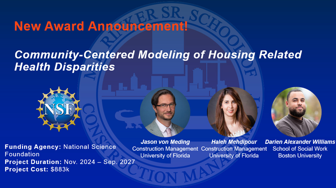 von Meding and Team Receive $883K NSF Award for Research on Housing and ...