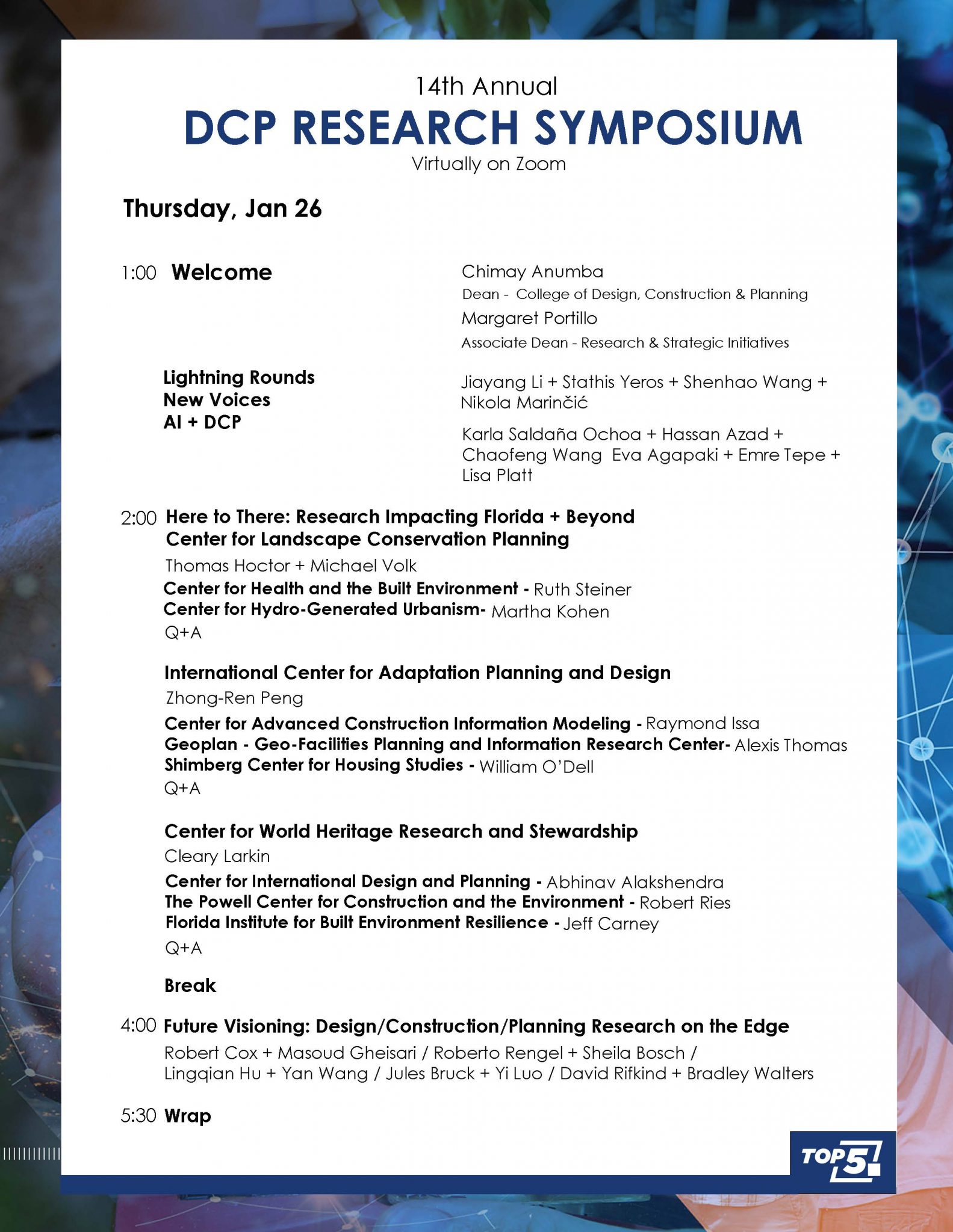 Research Symposium THIS THURSDAY! | UF College of Design, Construction ...